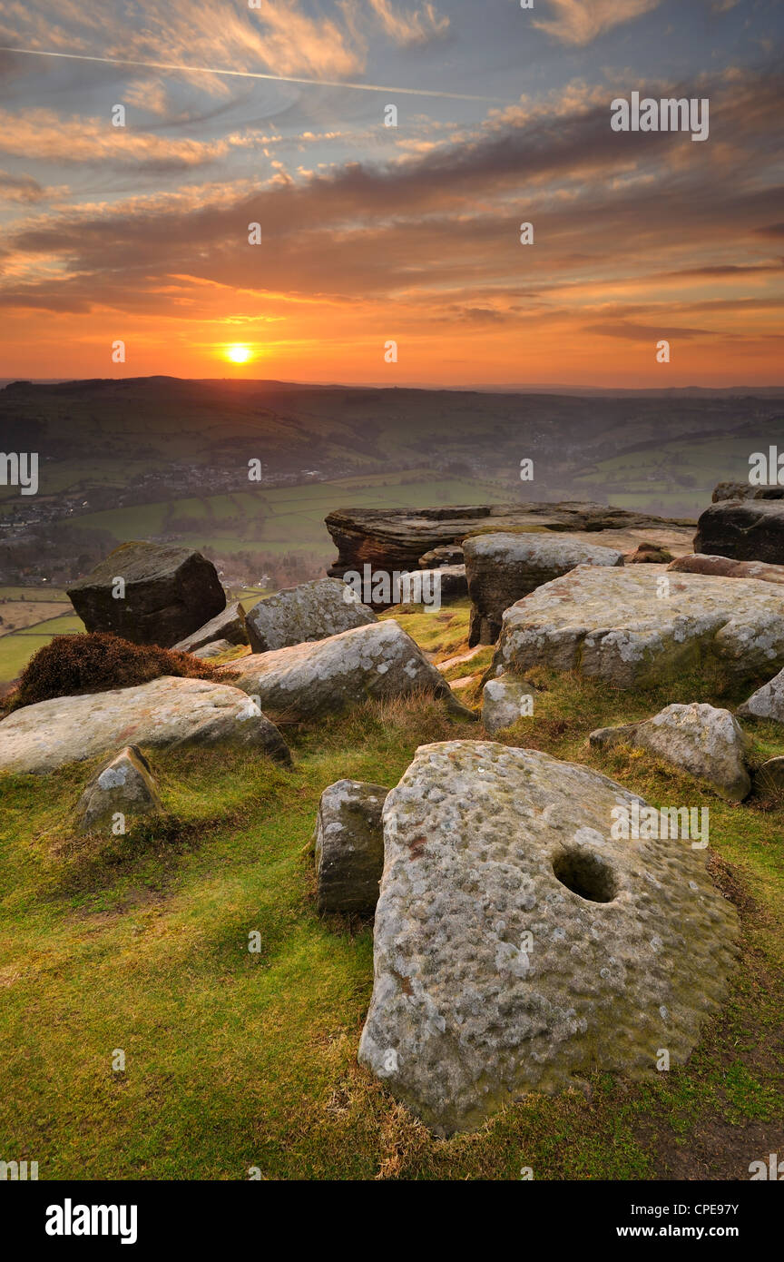 Curbar Edge In The Peak District England High Resolution Stock ...