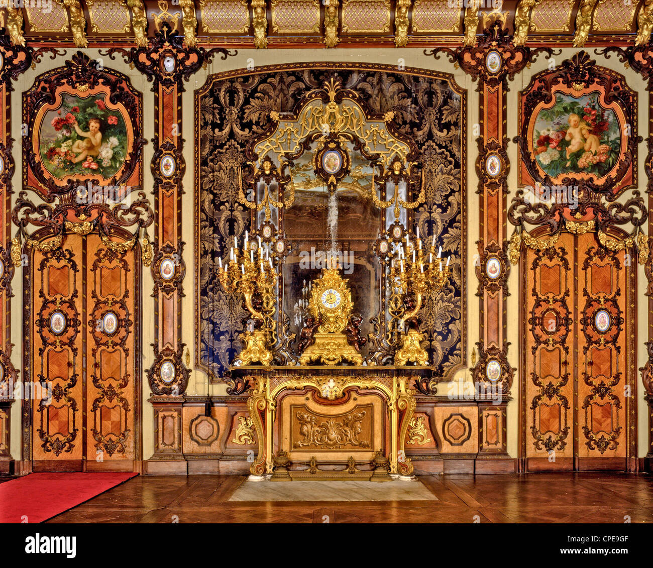 Europe Italy Piedmont Province of Turin Moncalieri Castle drawing room ...