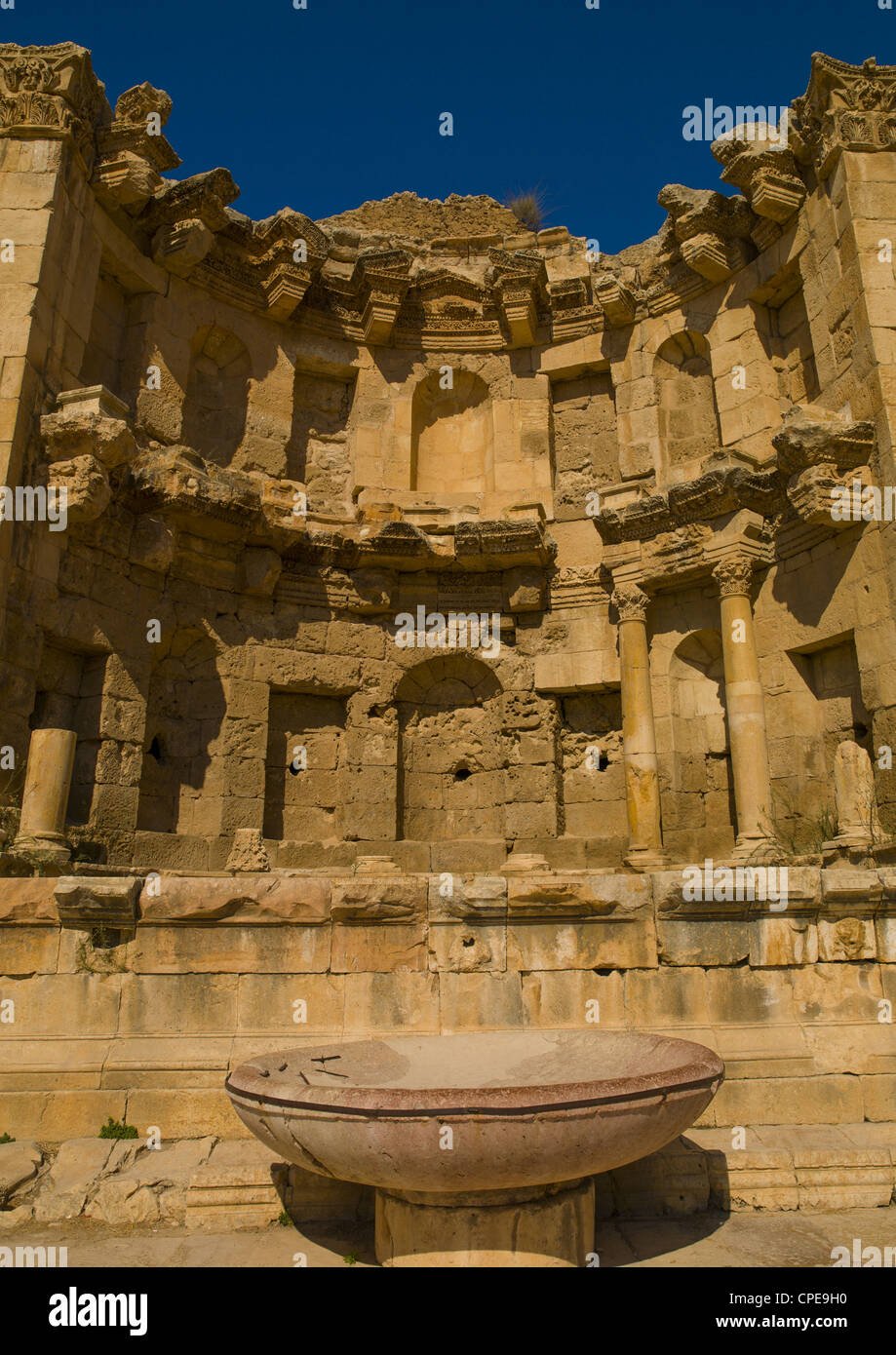 Nymphaeum, Jarash, Jordan Stock Photo - Alamy
