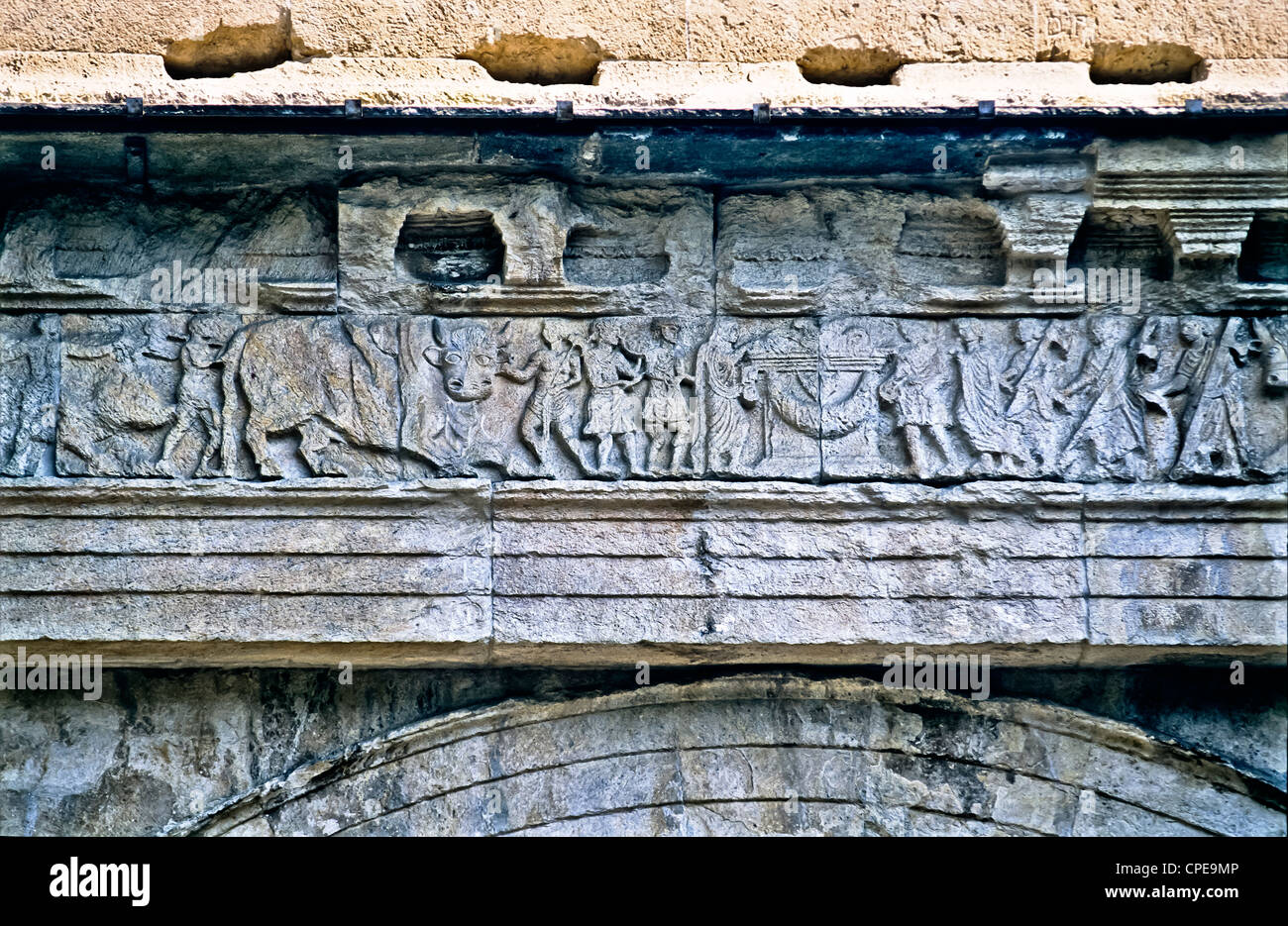 Roman arc of augusto hi-res stock photography and images - Alamy