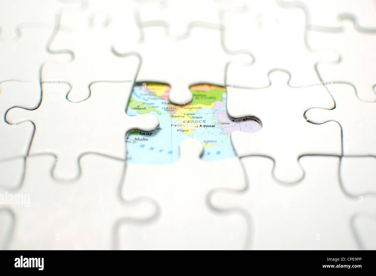 Greece jigsaw puzzle Stock Photo - Alamy