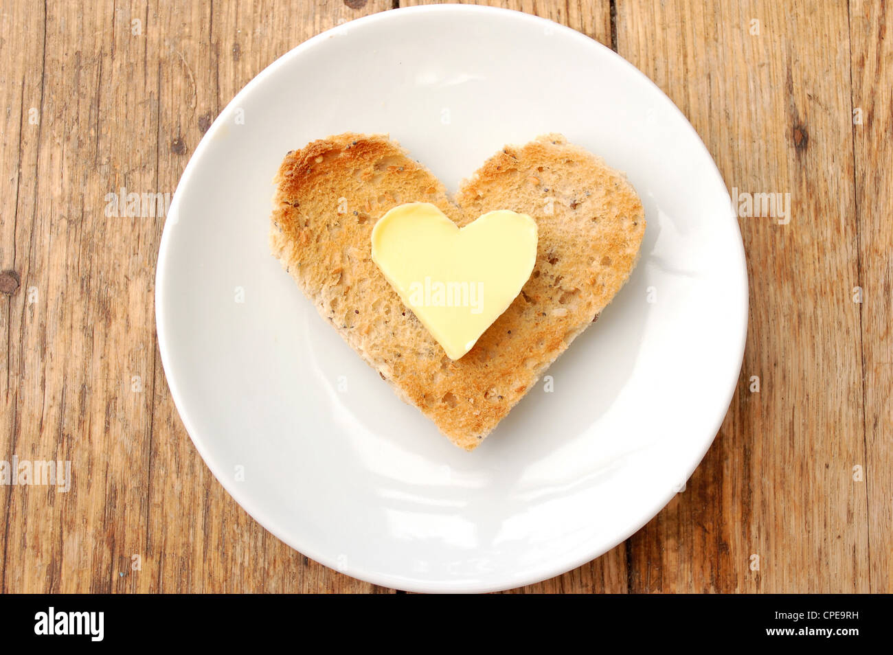 Heart shape toast Stock Photo - Alamy