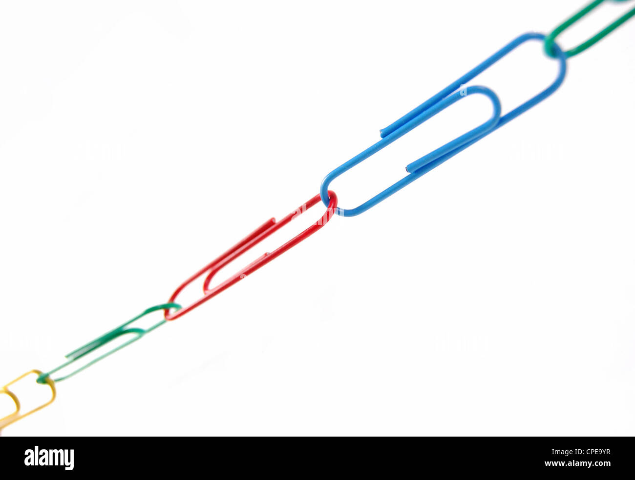 Joined paperclips hi-res stock photography and images - Alamy