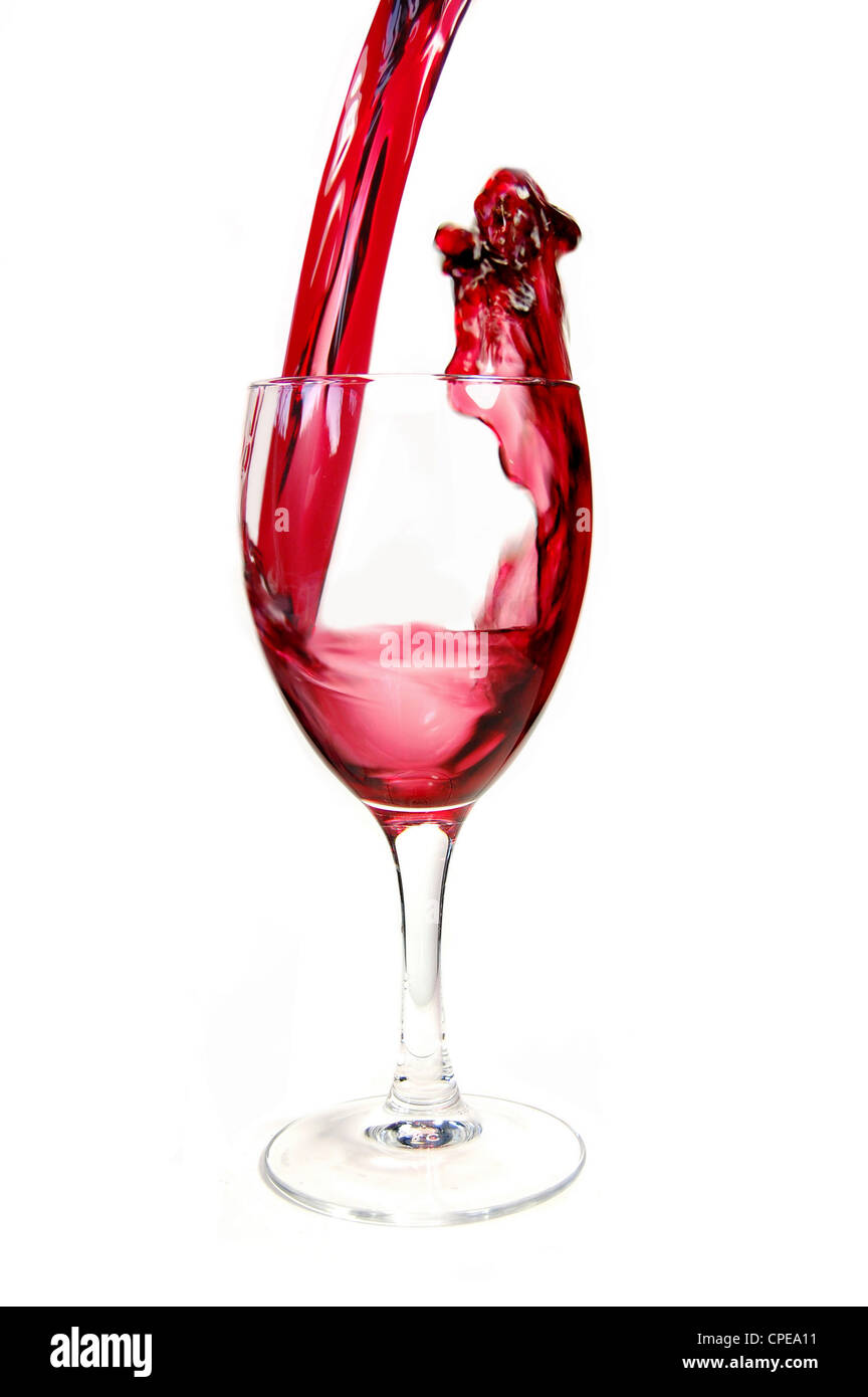 Red wine splash Stock Photo - Alamy