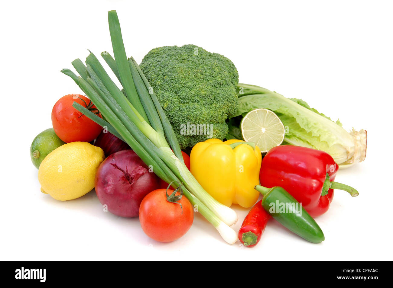 Vegetables isolated on white Stock Photo - Alamy