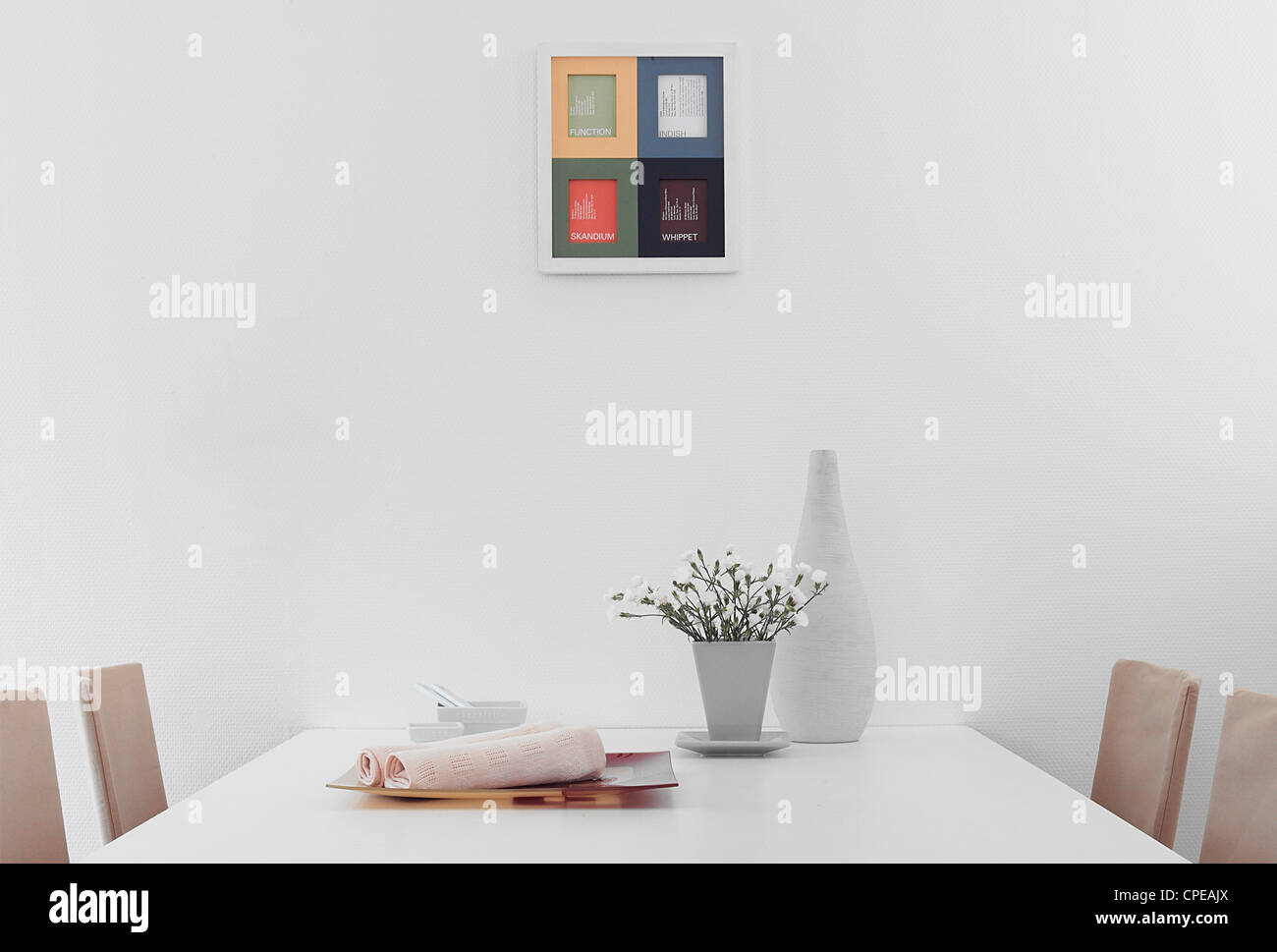 White chair placement hi-res stock photography and images - Alamy