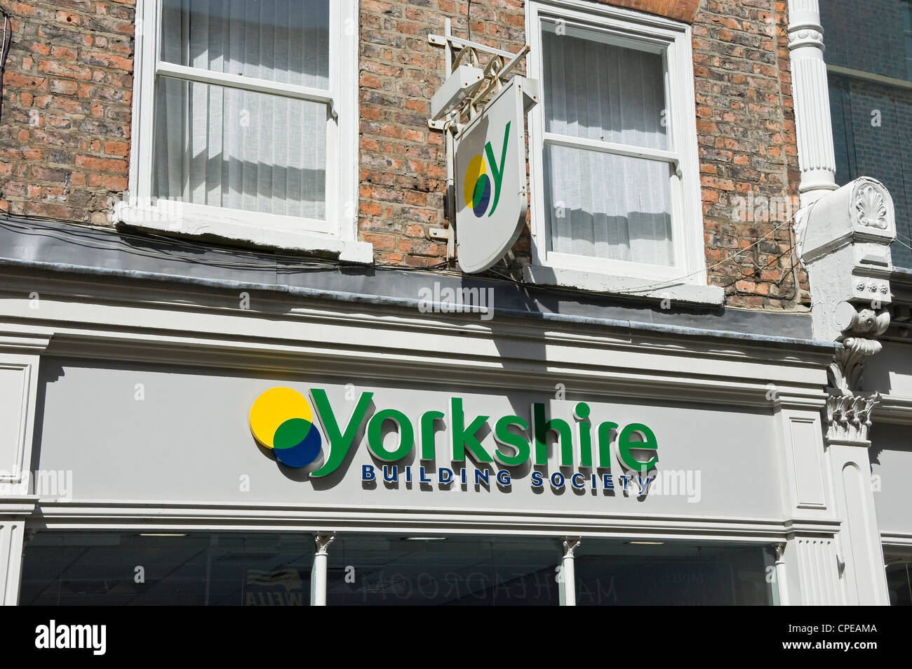 Close up of Yorkshire Building Society sign signs signage North ...