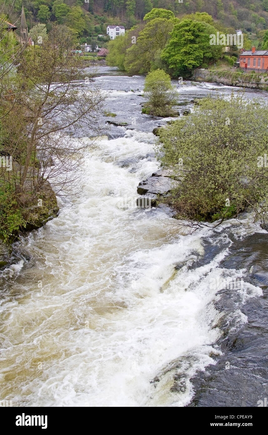 River Dee rapids at Llangollen Stock Photo - Alamy