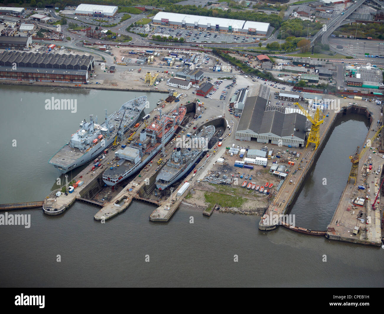 Cammell Lairds Shipyard, Birkenhead, Liverpool, North West England ...