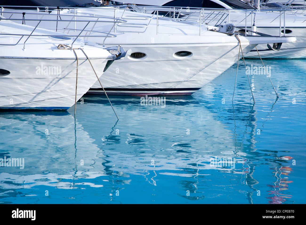 blue mediterranean sea water in marina port of Spain Stock Photo - Alamy