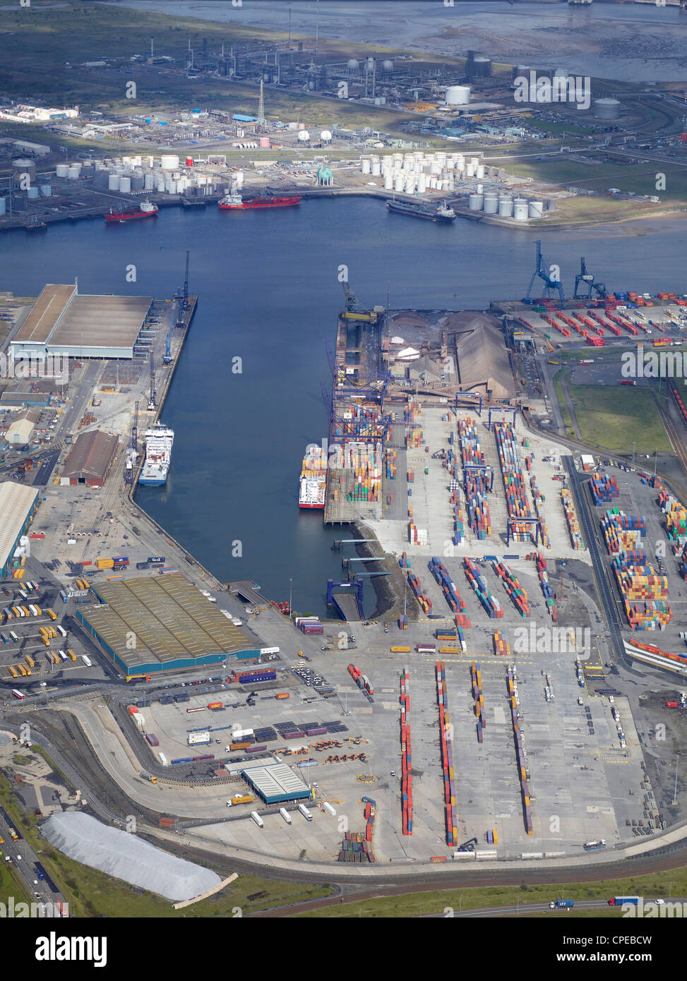 Teesport from the Air, North East England, May 2012 Stock Photo - Alamy