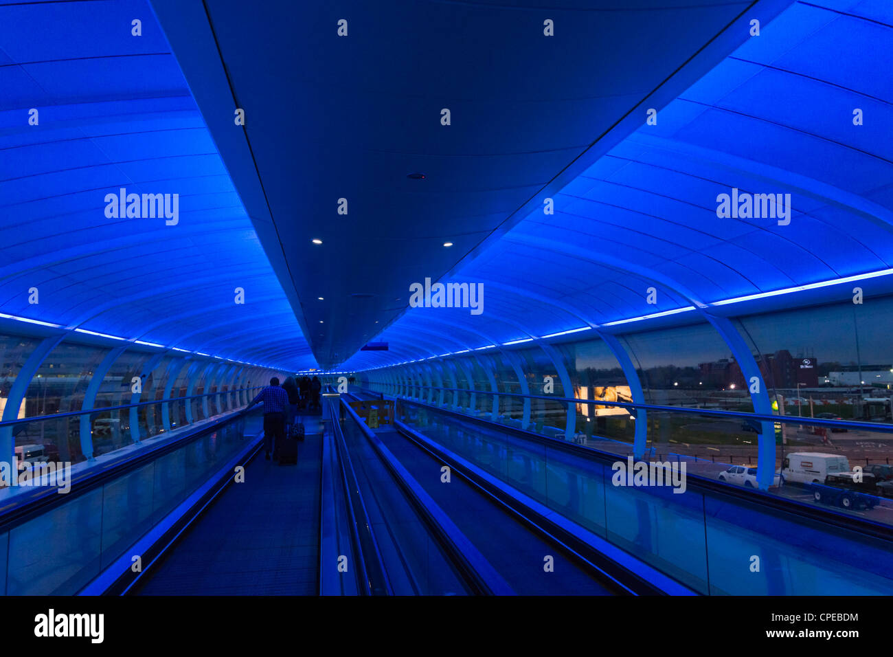 The skyway at Manchester Airport, England, linking the Terminals to ...