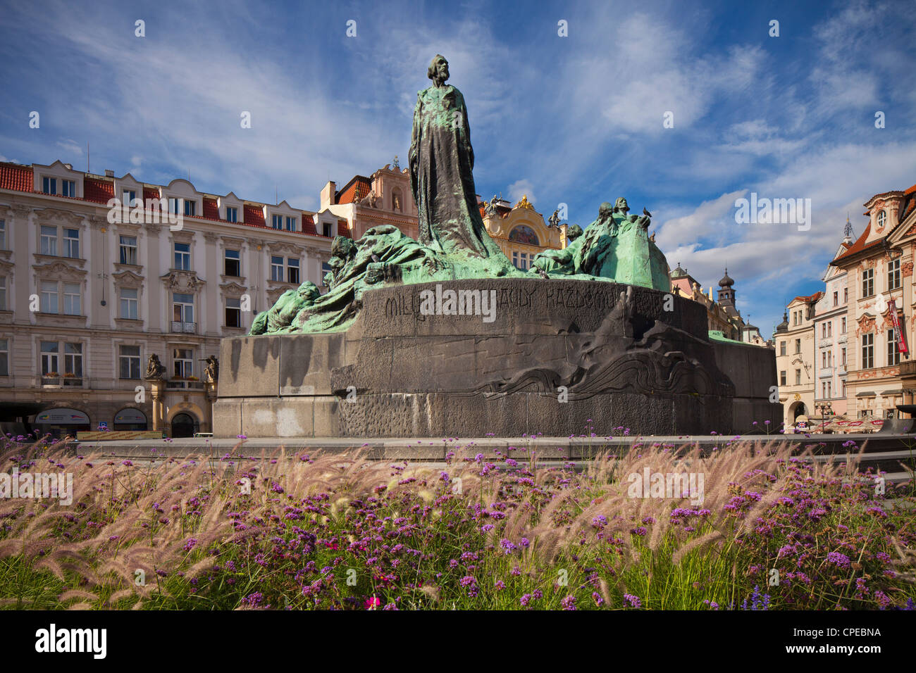 Jan Hus Memorial. Prague, Czech Republic Stock Photo - Alamy