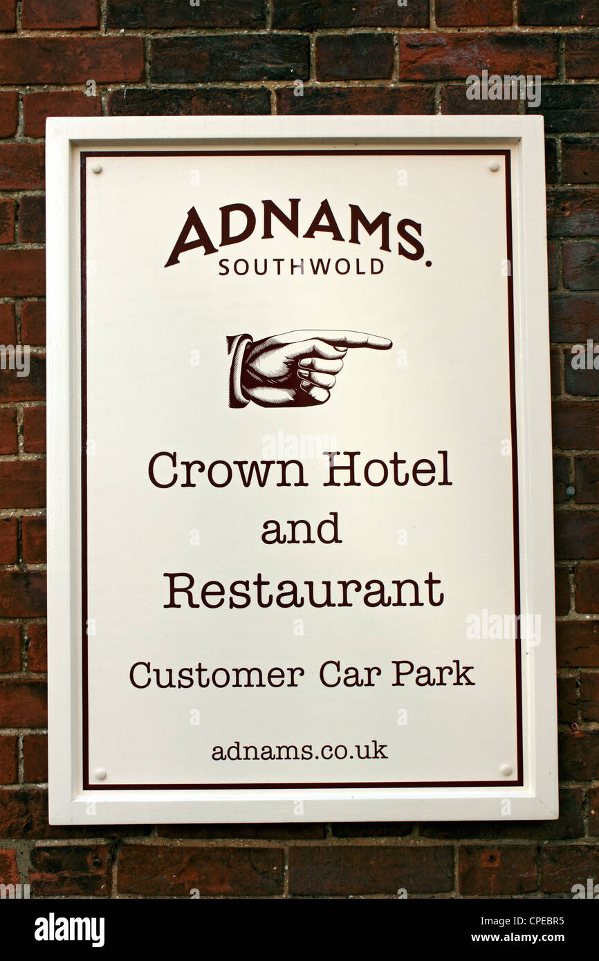 Adnams Crown Hotel, Southwold Suffolk England UK Stock Photo - Alamy