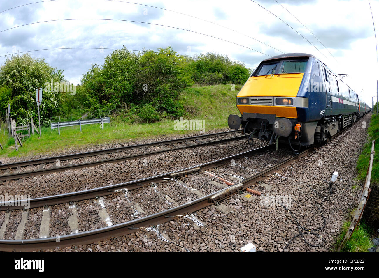 The Intercity 225 high speed train on the east coast main line Stock ...