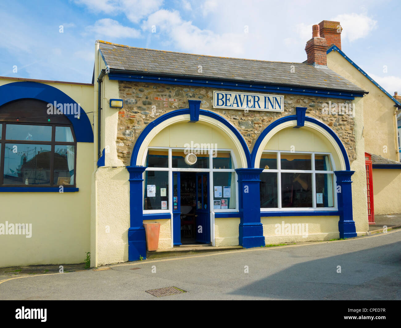 The Beaver Inn in the coastal village of Appledore, Devon, England ...