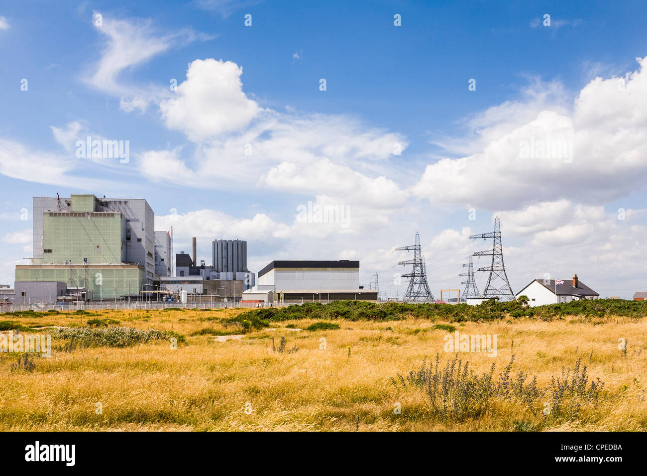 Dungeness nuclear power station, Romney Marsh, Kent, England, on a ...