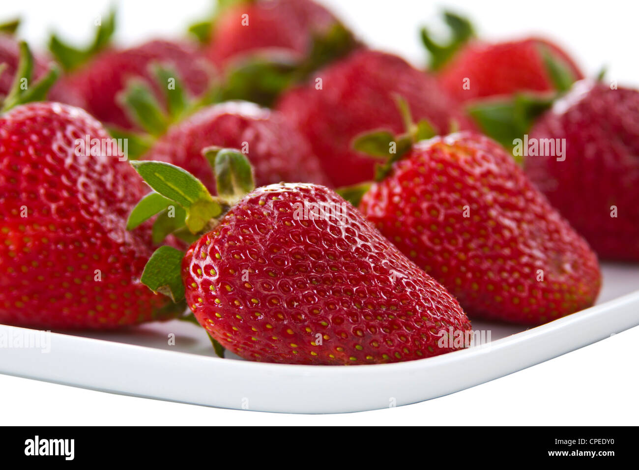 Macro image of fresh strawberry hi-res stock photography and images - Alamy