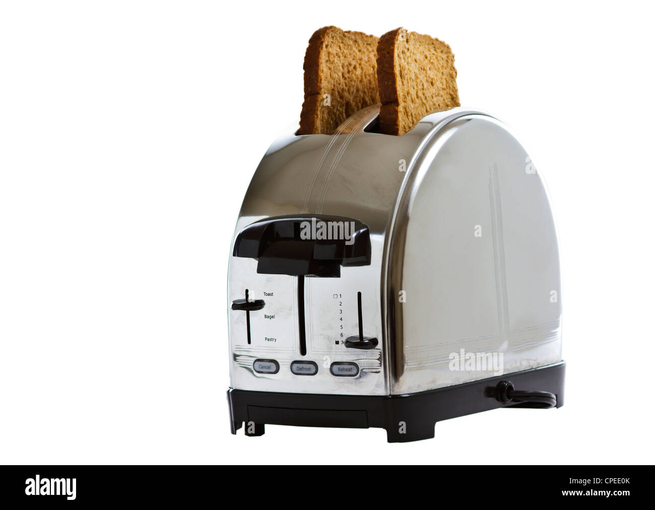 Stainless steel toaster with fresh bread Stock Photo - Alamy