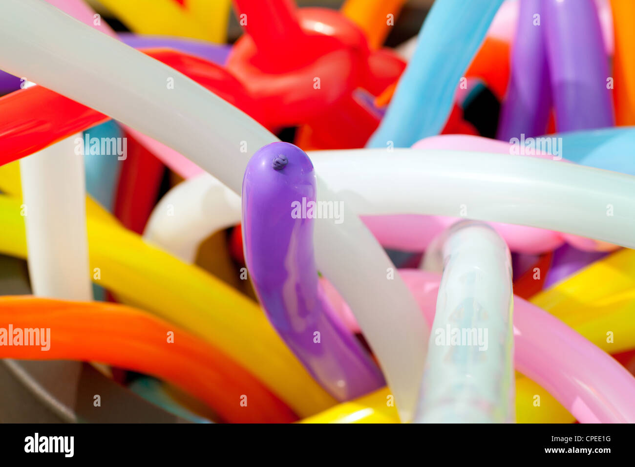 balloon twisting art children workshop colorful stock Stock Photo - Alamy