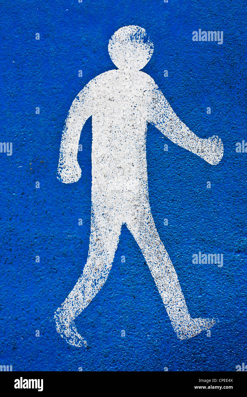Walking man traffic sign hi-res stock photography and images - Alamy