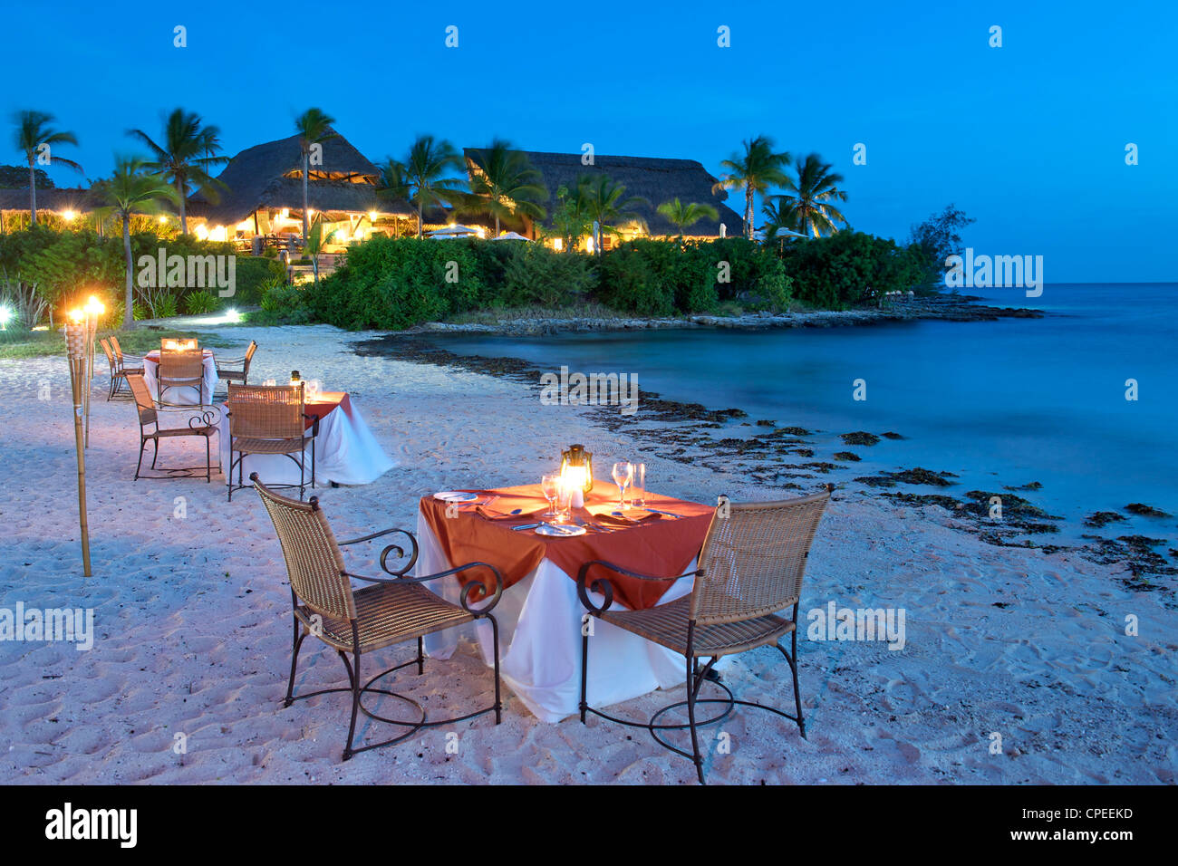 Tables On The Beach High Resolution Stock Photography and Images - Alamy