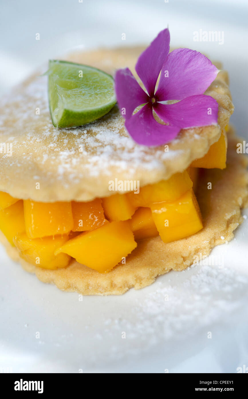 Mango dessert at Guludo beach lodge in the Quirimbas National Park in ...