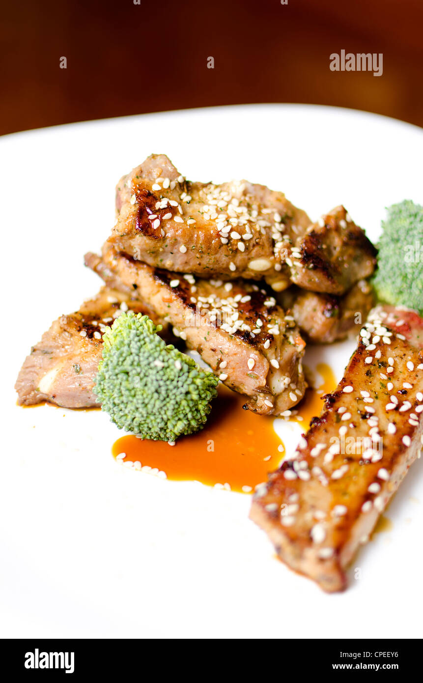 Baked pork ribs hi-res stock photography and images - Alamy