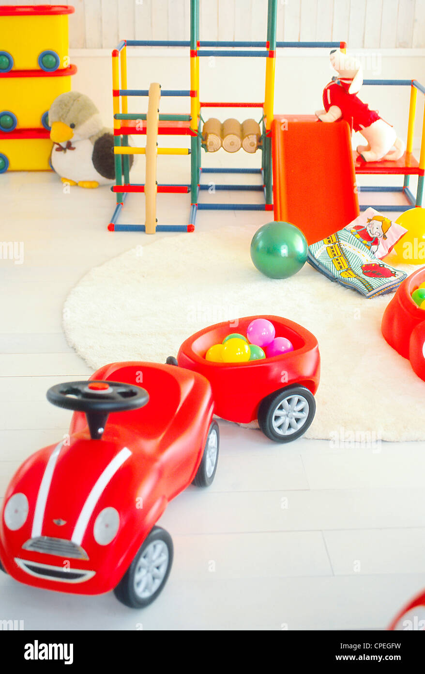 Red Toy Vehicle Stock Photo - Alamy