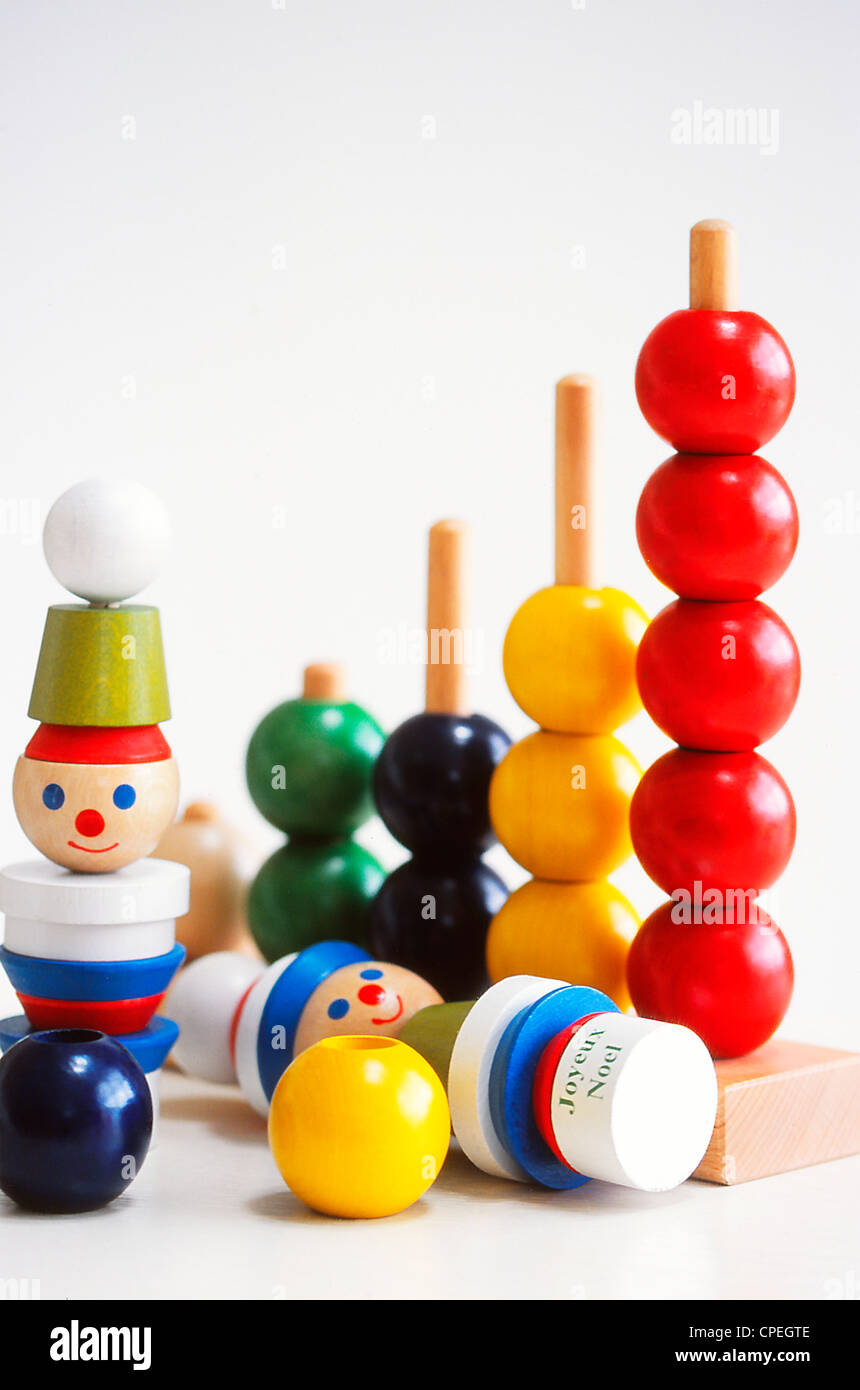 Plastic Toys On White Background Stock Photo - Alamy