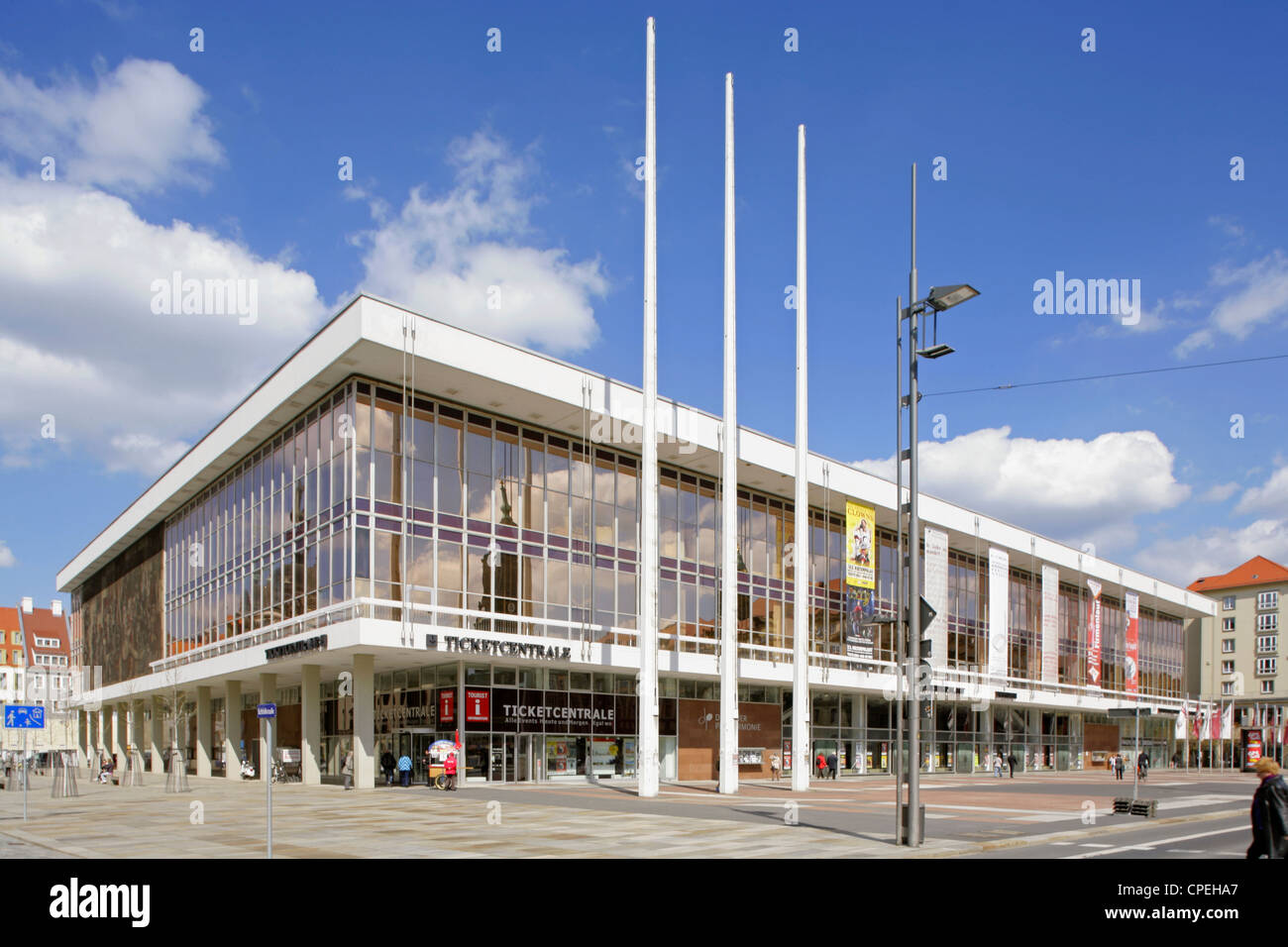 The soviet-built Palace of Culture or Kulturpalast, Dresden, Saxony ...
