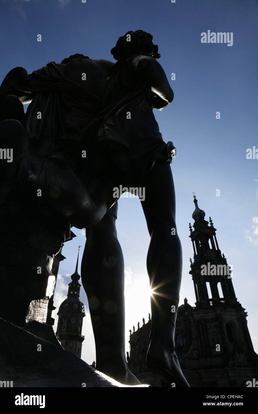 The Hofkirche from Bruhl Terrace, known as the Balcony of Europe ...