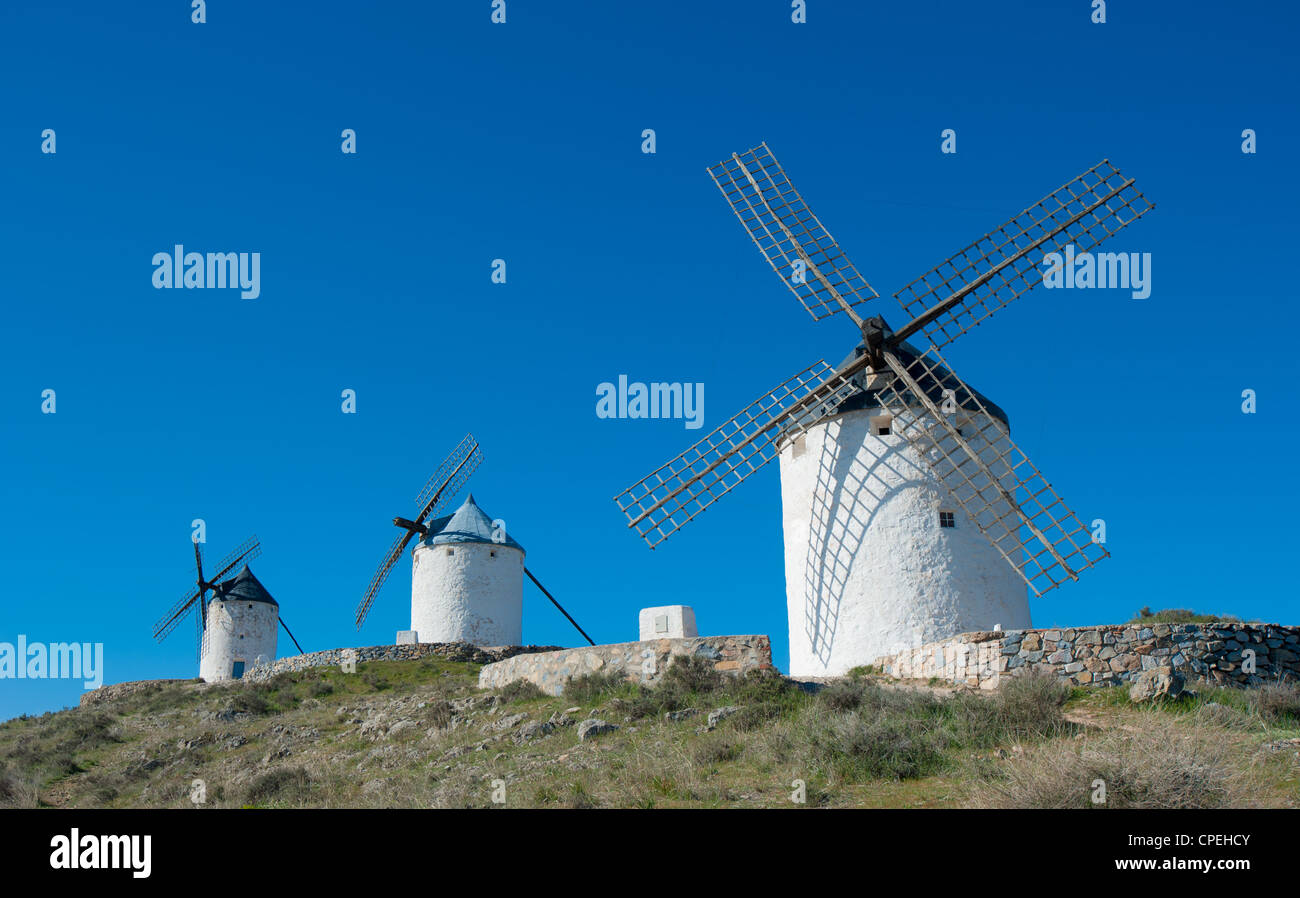Windmills in Consuegra, Spain Stock Photo - Alamy