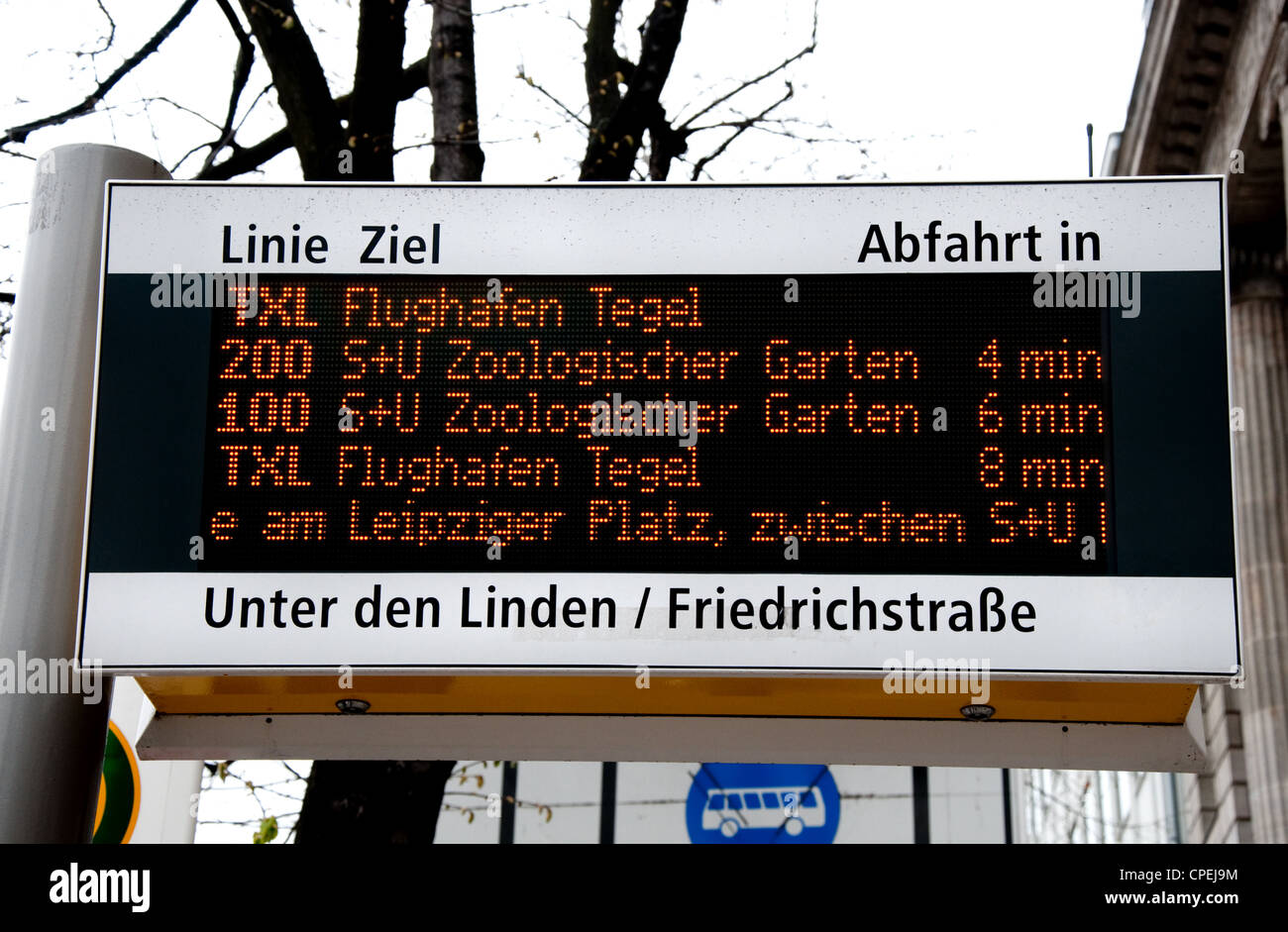 German timetable berlin hi-res stock photography and images - Alamy