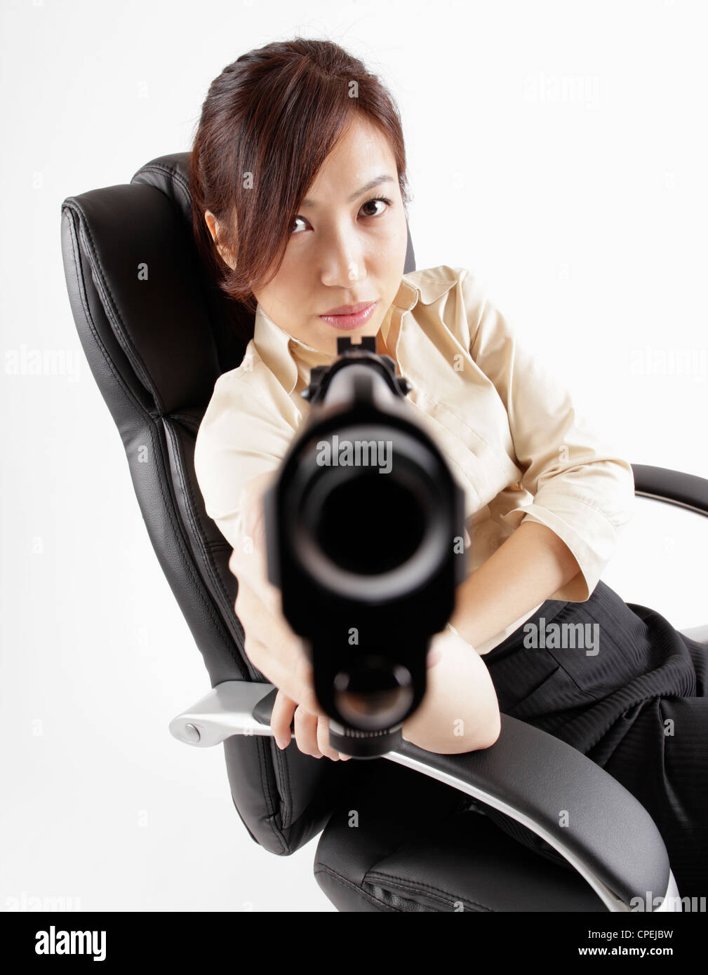 Lady shoots her hi-res stock photography and images - Alamy