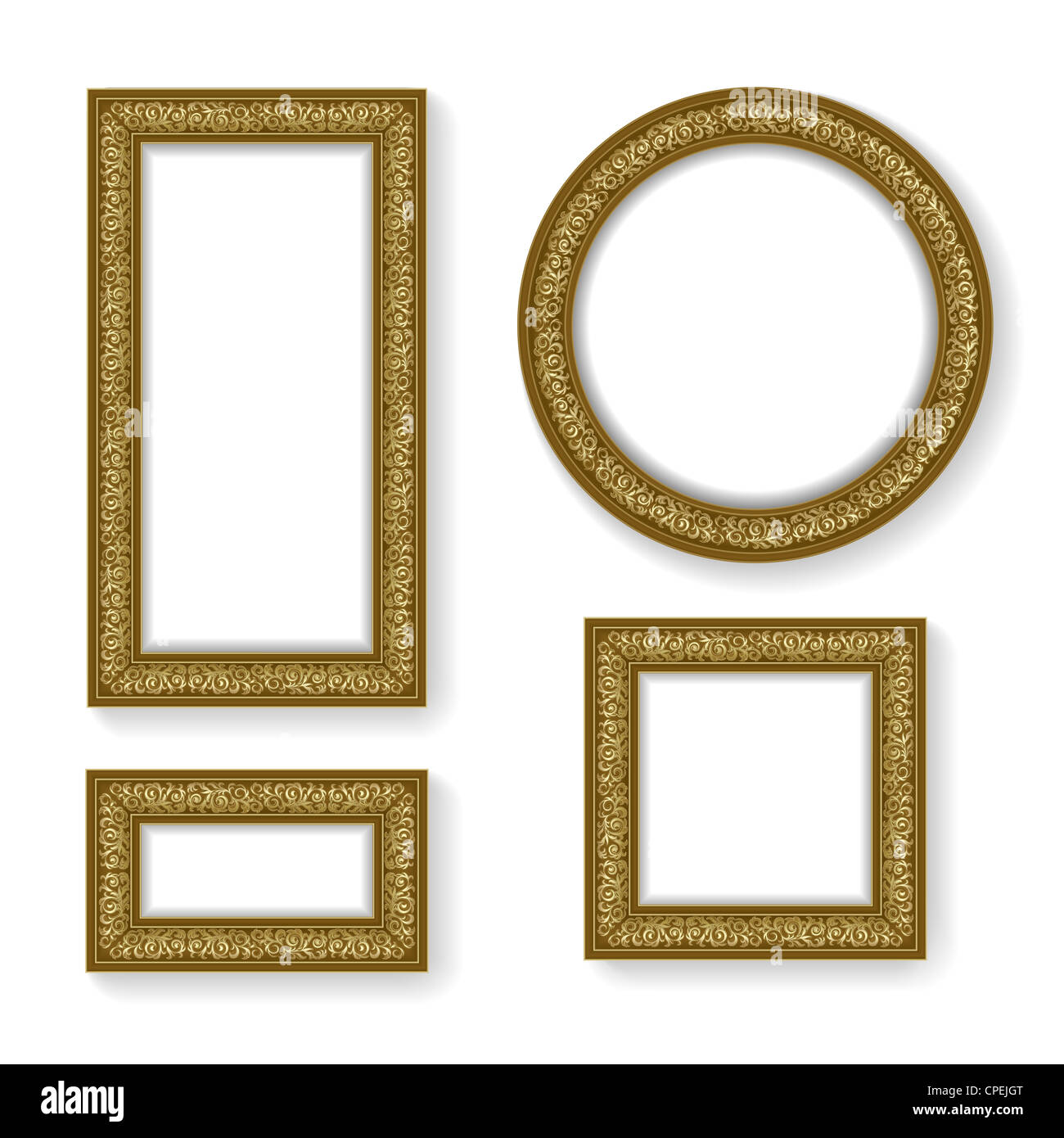 Set of retro frame on the white background Stock Photo - Alamy