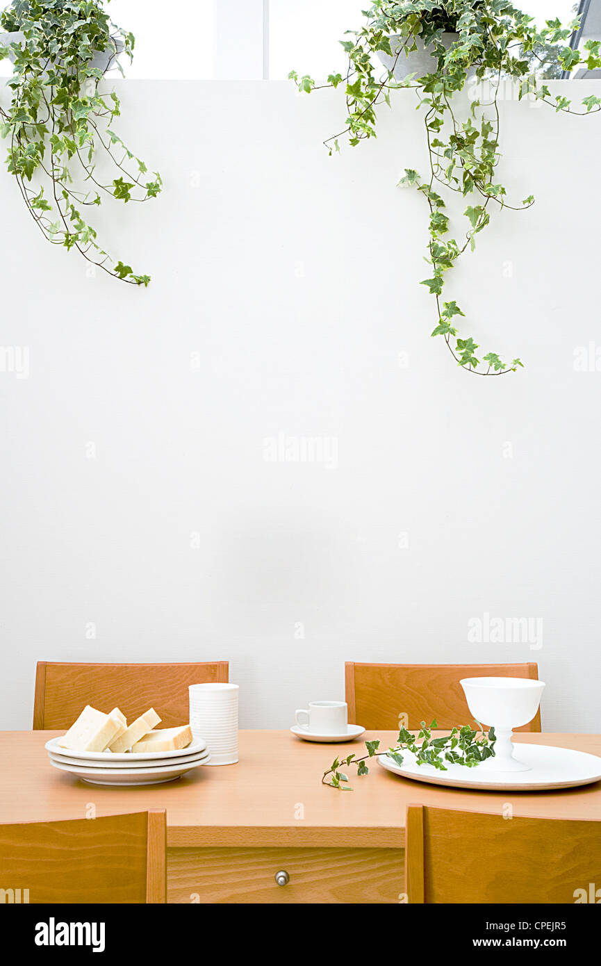 Wooden dining table hi-res stock photography and images - Alamy