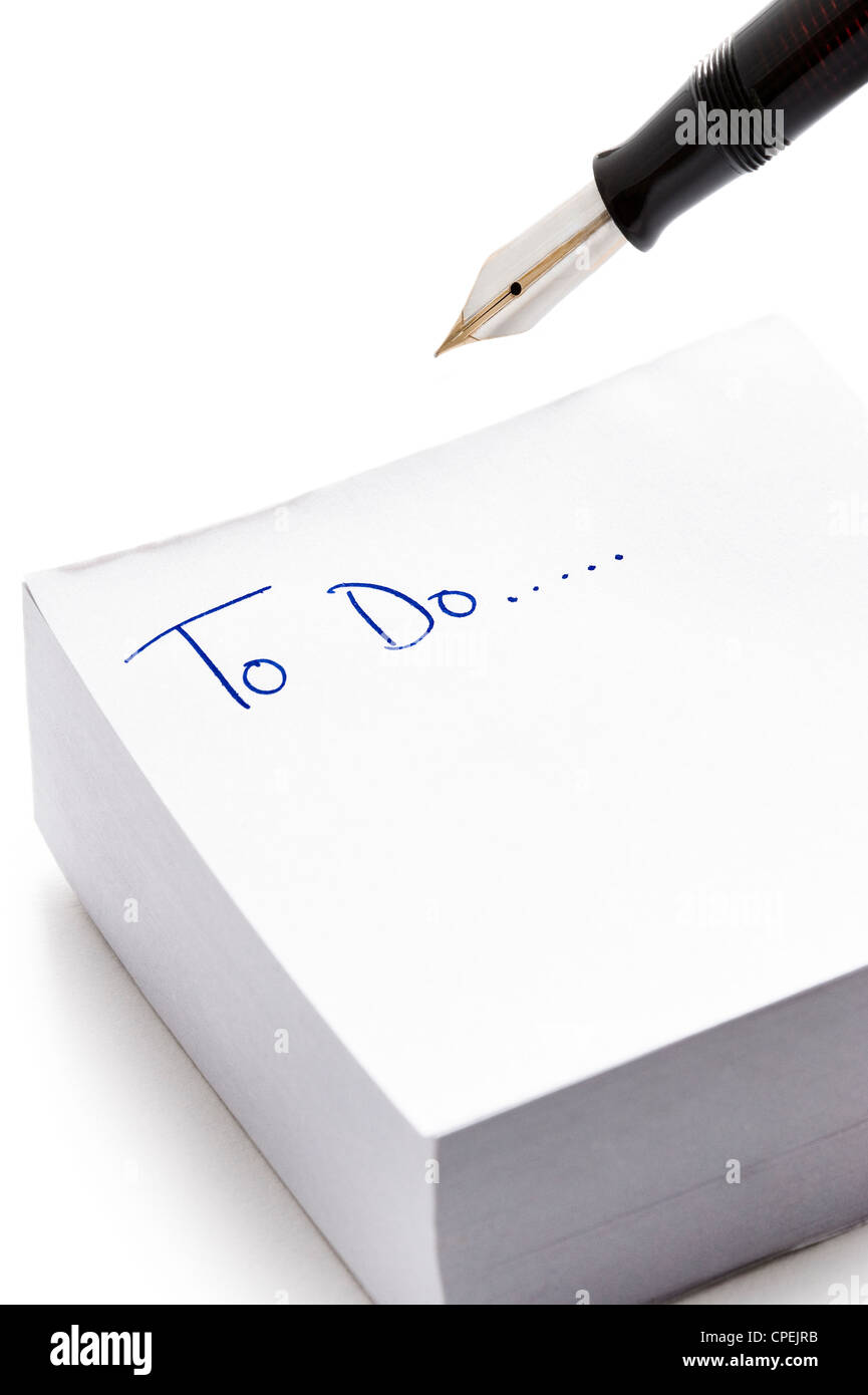 post it pad with the words 'to do' written in ink Stock Photo - Alamy
