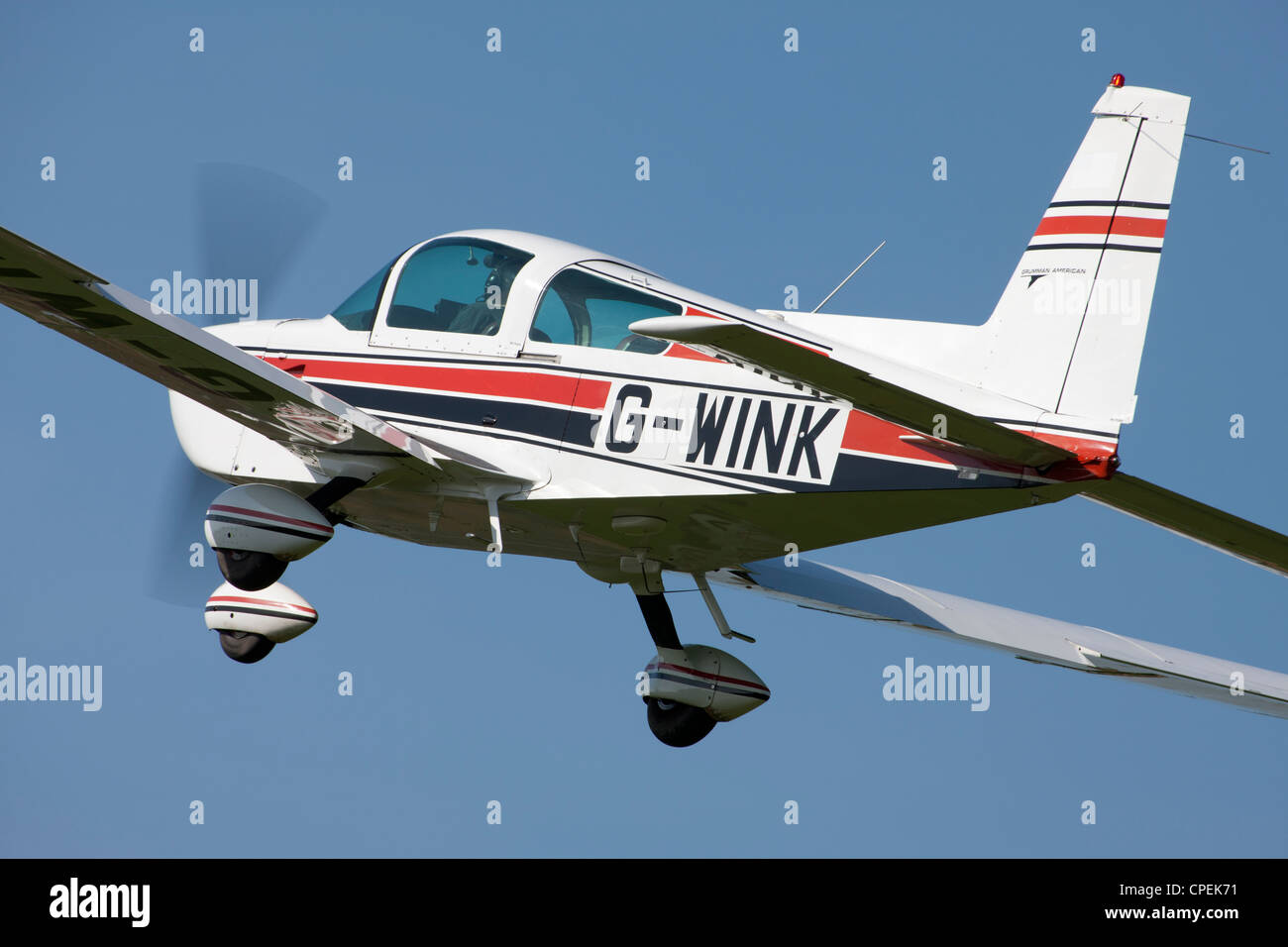 Grumman AA-5B Tiger G-WINK taking-off from Breighton Airfield Stock ...