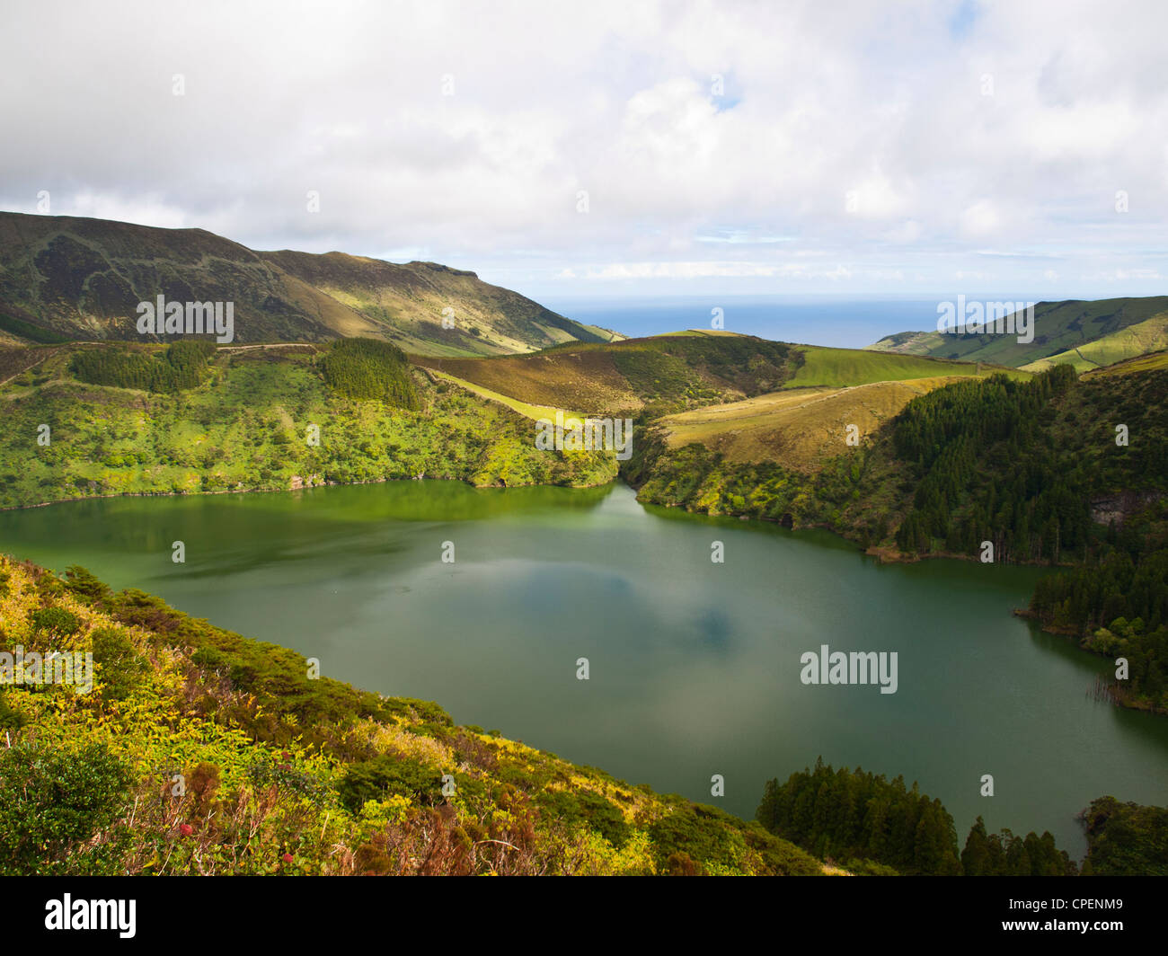 Lagoa Funda das Lajes, Flores island Stock Photo - Alamy