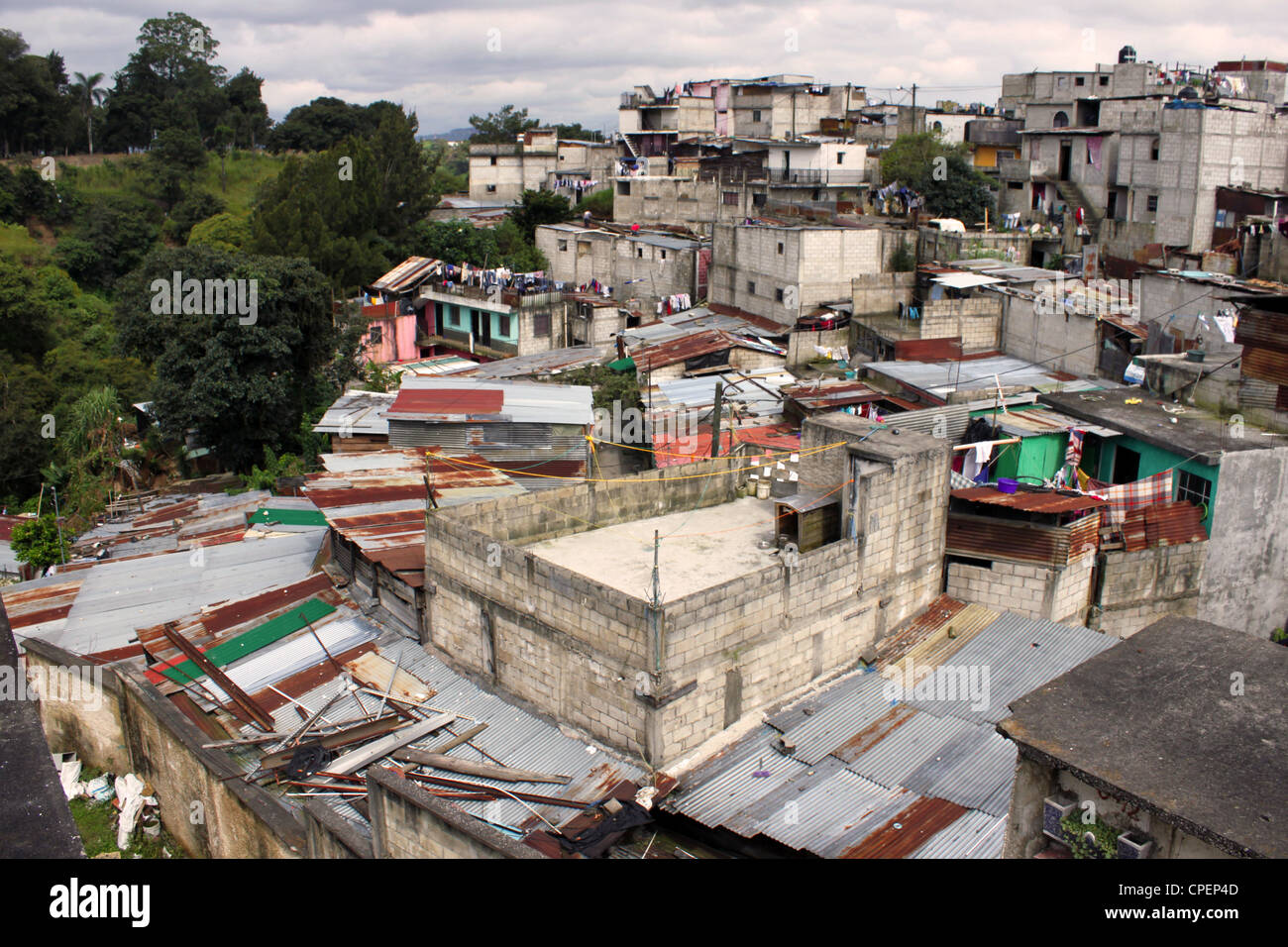 Poor suburb on hill in Guatemala City, Guatemala Stock Photo - Alamy