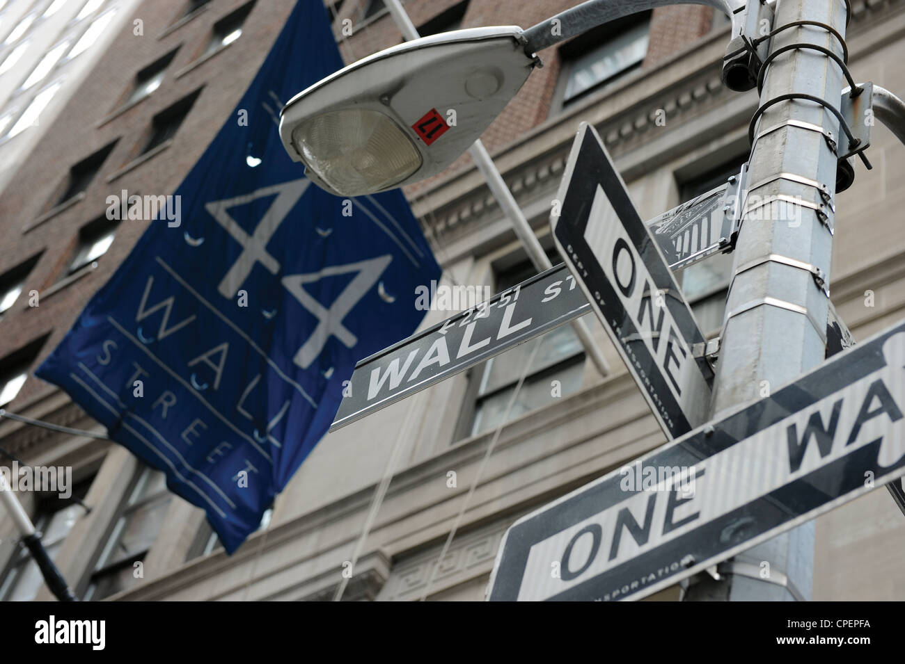 Wall Street Signs, Wall Street Stock Photo - Alamy