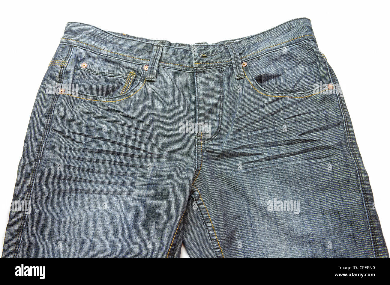 Modern man pants isolated over a white background Stock Photo - Alamy