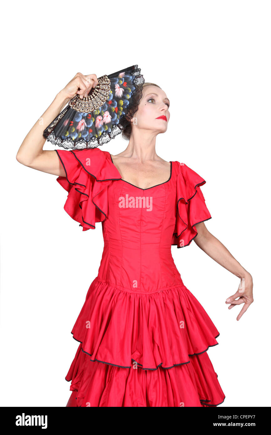 portrait of a woman in flamenco costume Stock Photo - Alamy