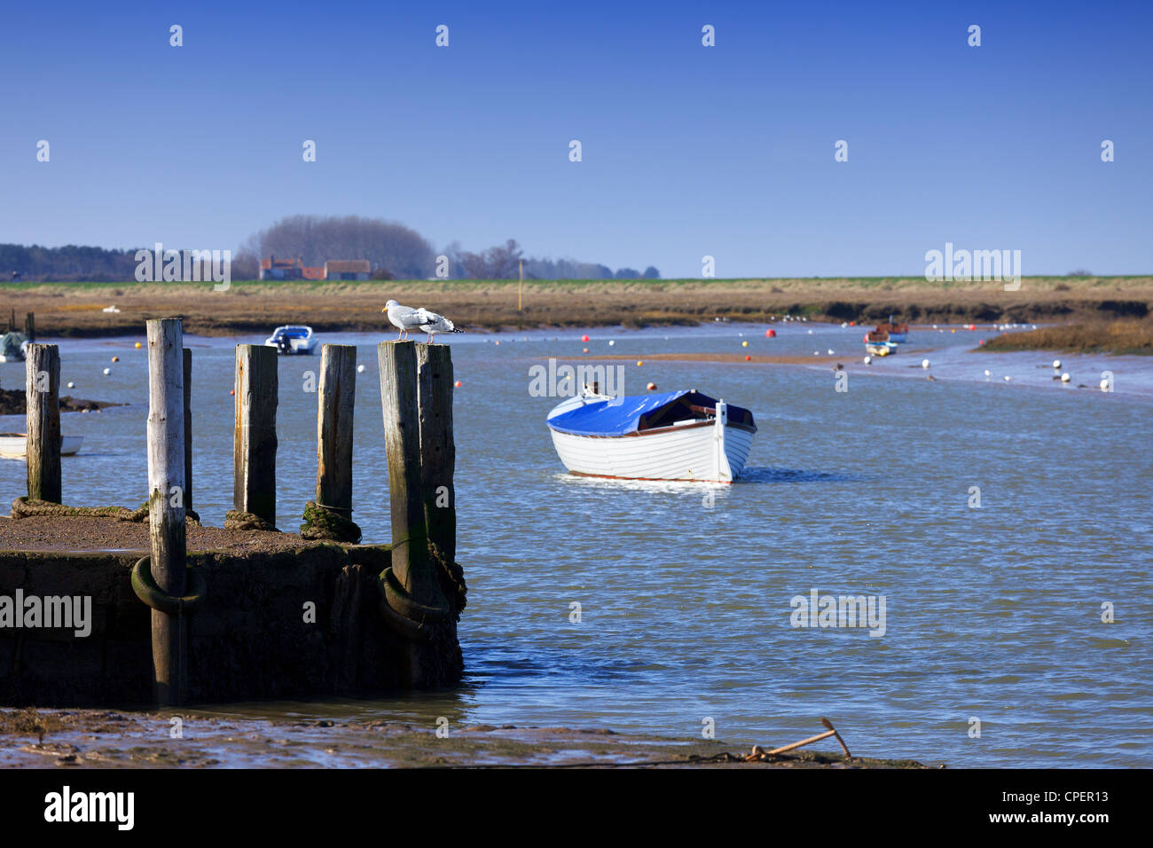The peaceful out of season "salt marsh" inlets on the "North Norfolk ...
