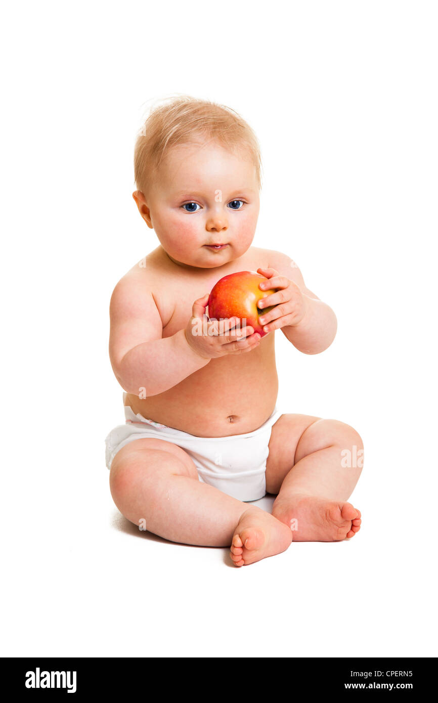 Cute infant angel with wings isolated on white Stock Photo - Alamy