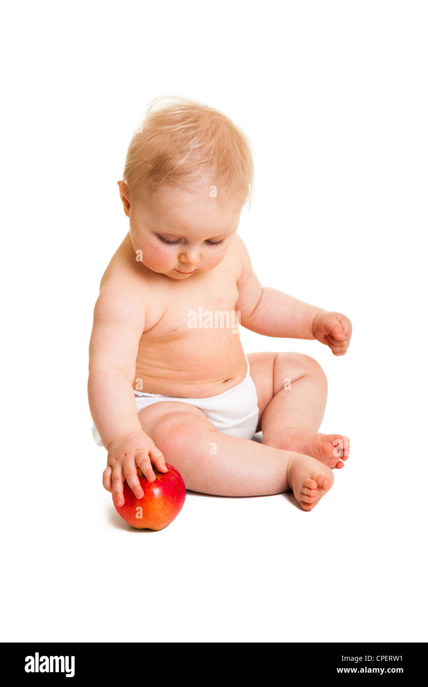 Cute infant angel with wings isolated on white Stock Photo - Alamy
