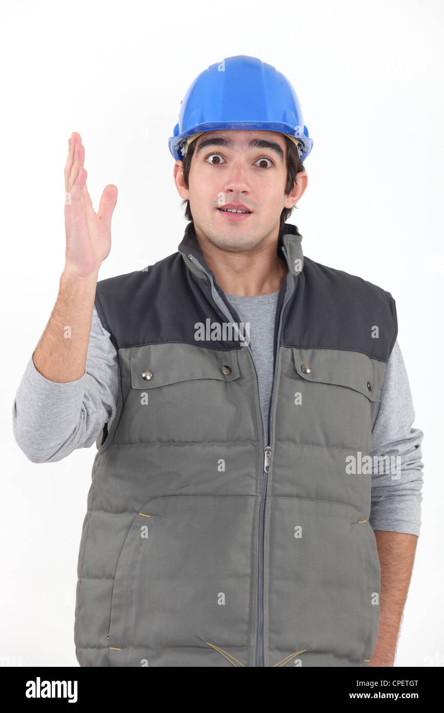 Constructor surprised hi-res stock photography and images - Alamy