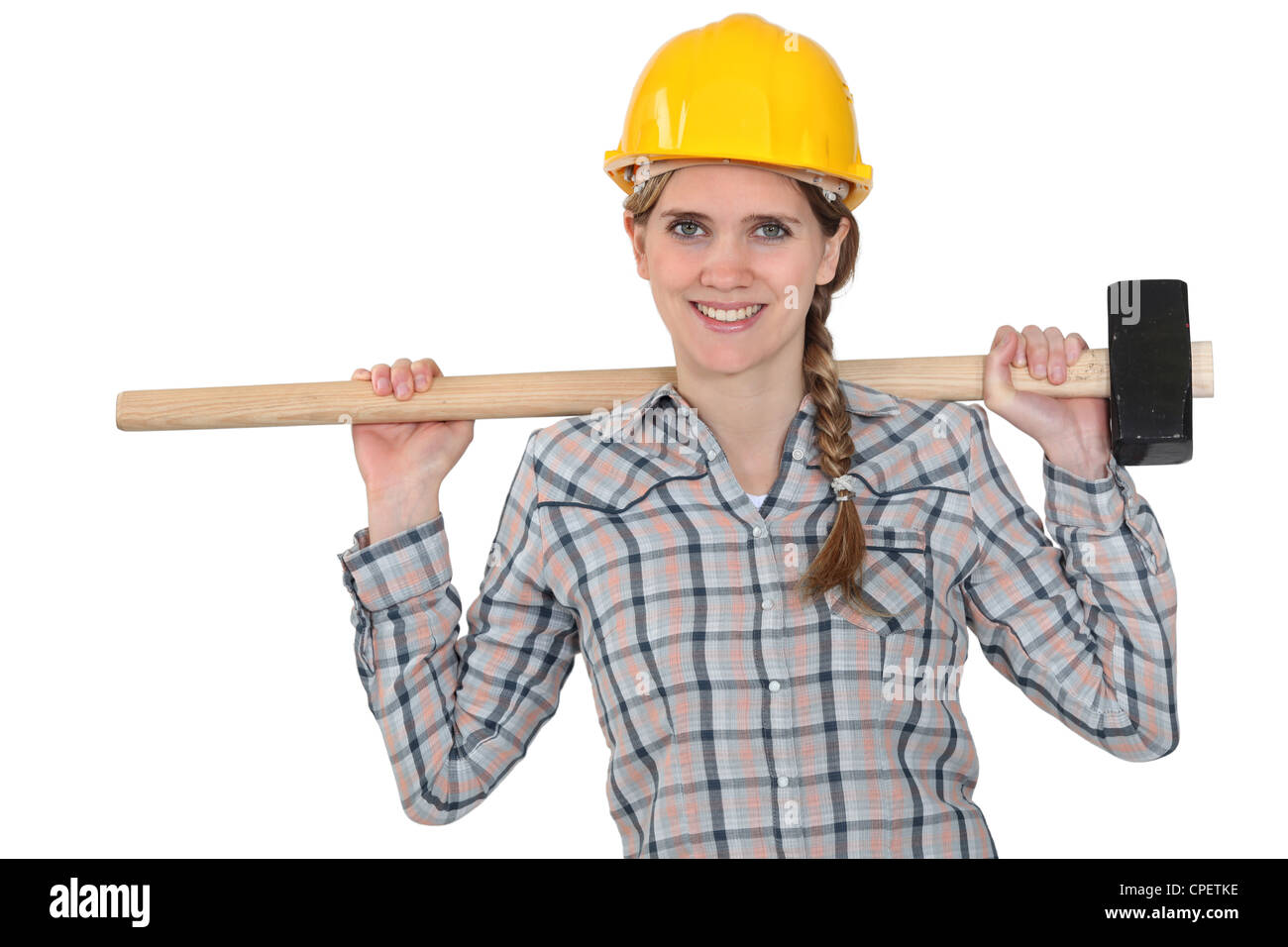 Woman sledge construction hi-res stock photography and images - Alamy