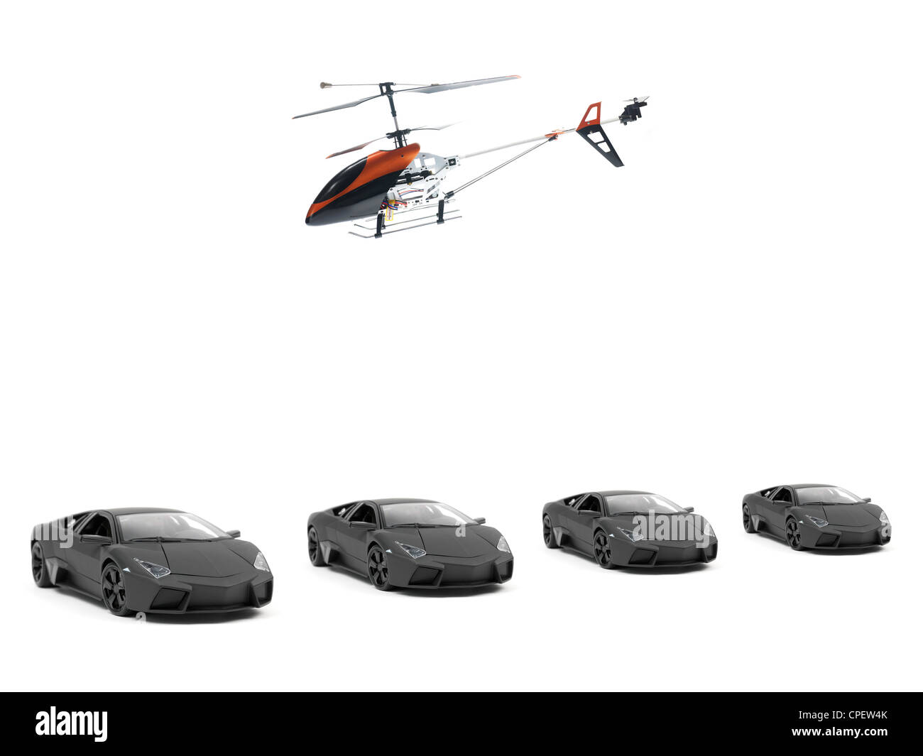 Remote control vehicles isolated against a white background Stock Photo ...